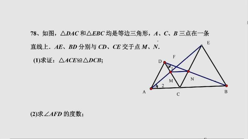 八年级数学,全等三角形培优题,手拉手模型的应用!