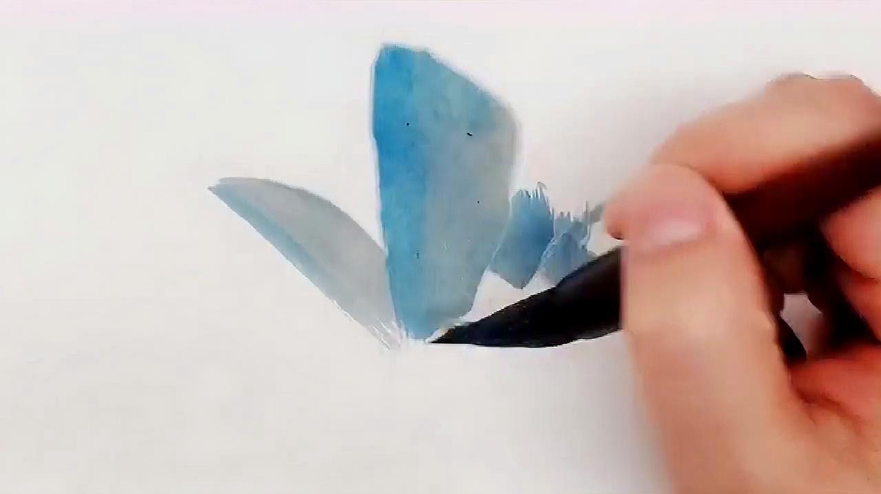 中国水墨画艺术:好靓的一只蝴蝶,真可谓是妙手绘丹青