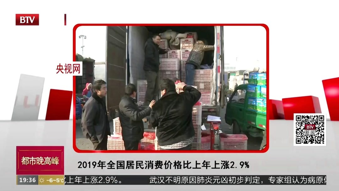   2019年全国居民消费价格比上年上涨2.9%