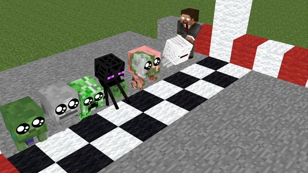 《我的世界》之变为宝宝的大家开始爬爬赛