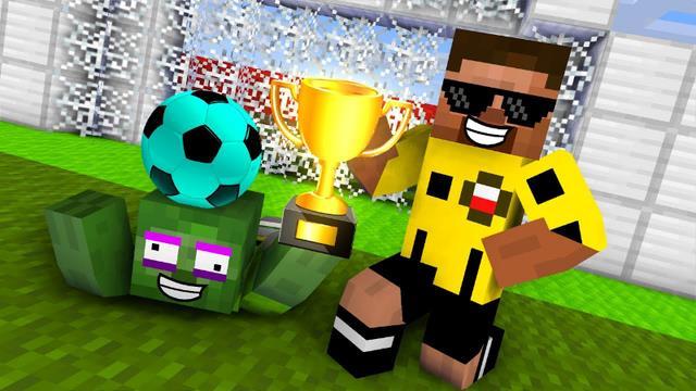 我的世界MC动画:足球课,怪物们的生存挑战