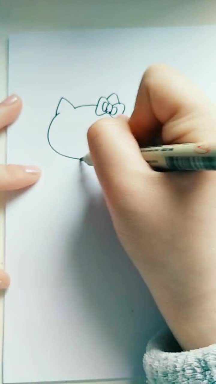 糖豆简笔画:凯蒂猫!第04弹!