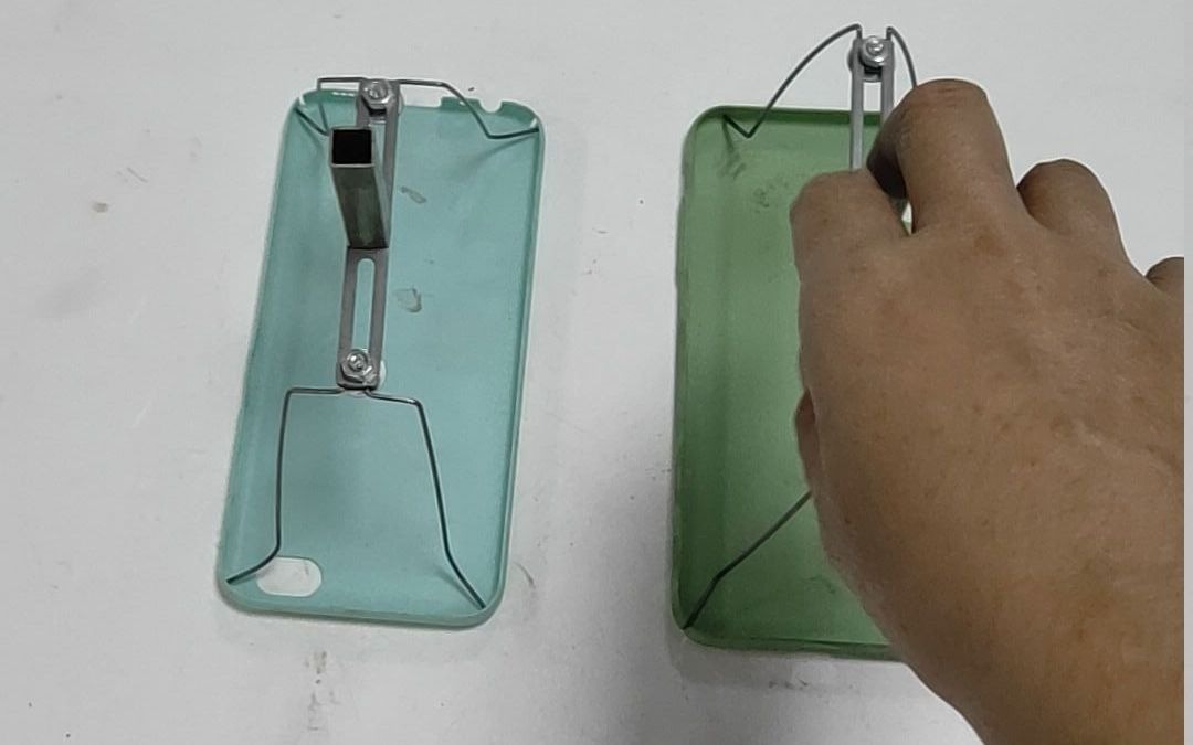 手机壳配件可调节长短铁条 钢丝夹不锈钢扁方管连接插件 金属加工...