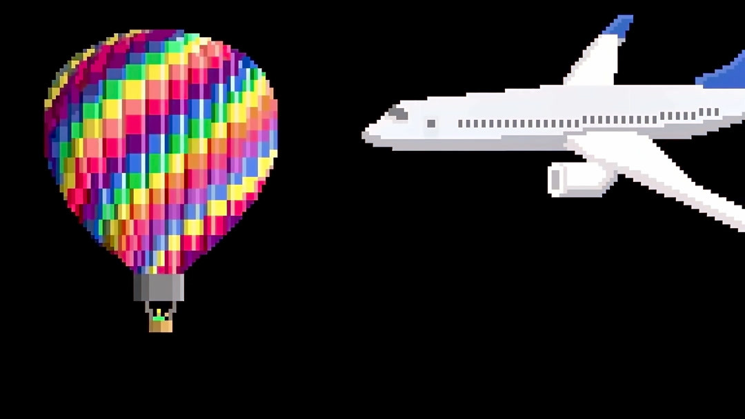 热气球,直升机,喷气机等飞行器模拟游戏,儿童英语早教益智动画