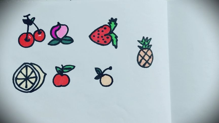 数字画水果,带着孩子来试一试吧