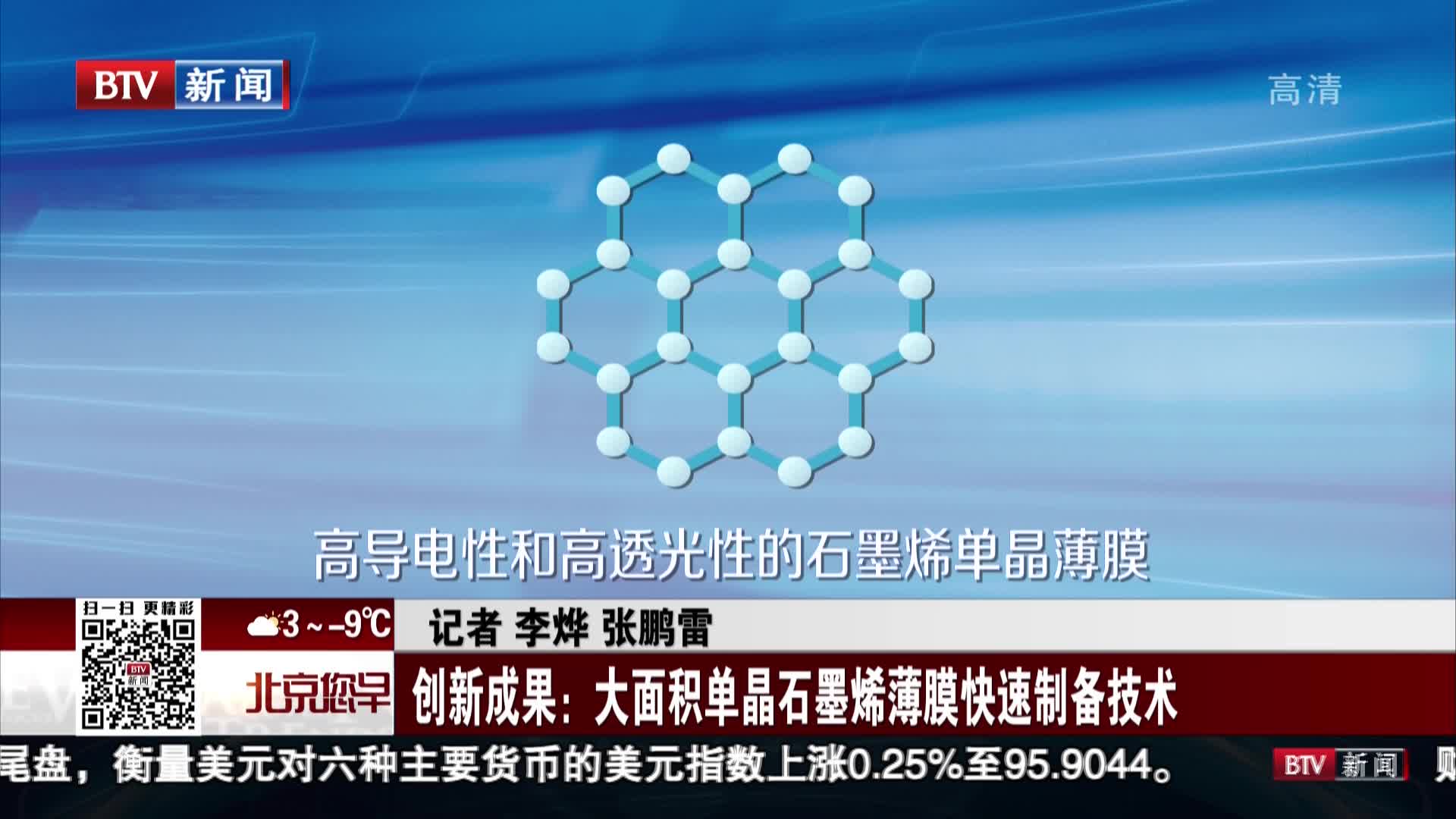 创新成果:大面积单晶石墨烯薄膜快速制备技术