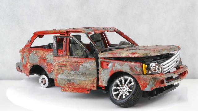 #拍车时间# 路虎老款揽胜运动车模修复翻新,一定要看完