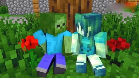 我的世界MC动画:僵尸的爱情故事完整版!