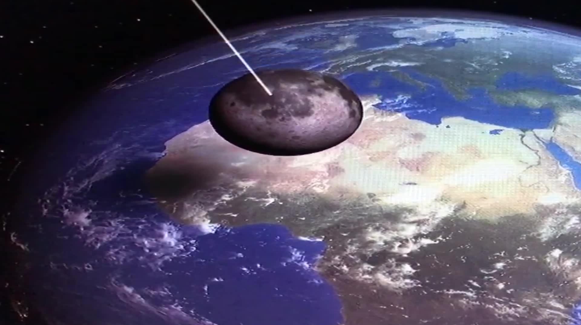 模拟月球撞击地球,两个星球相撞的一瞬间,将给地球带来重大灾难