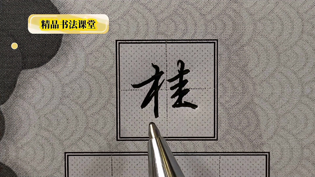 行楷常用字精讲“桂”字书写规律|木字旁正确书写特点要掌握!