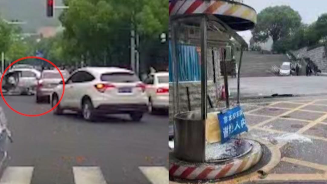 长沙一小车倒车撞进学校:女性驾驶员误将油门当刹车,致2人受伤