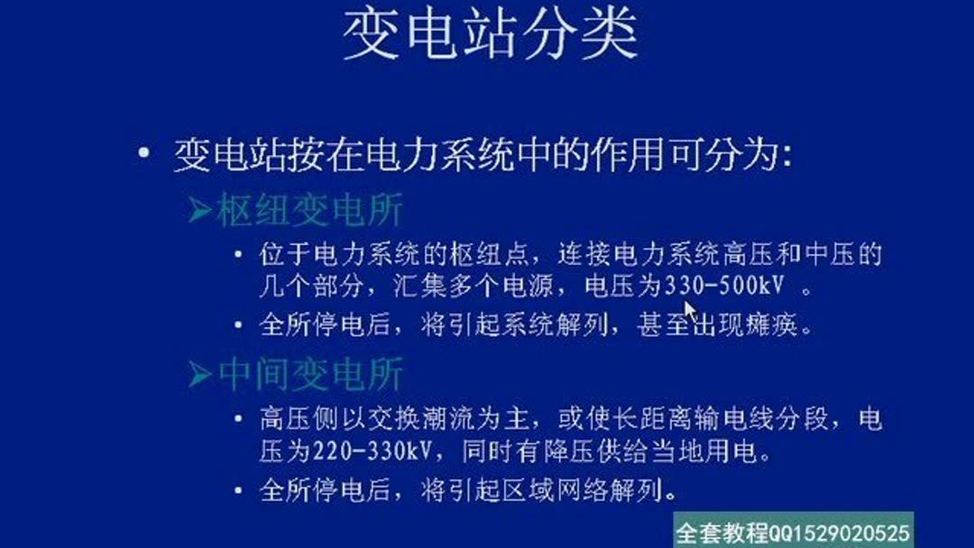 西安交大发电厂电气设备 48讲视频教程