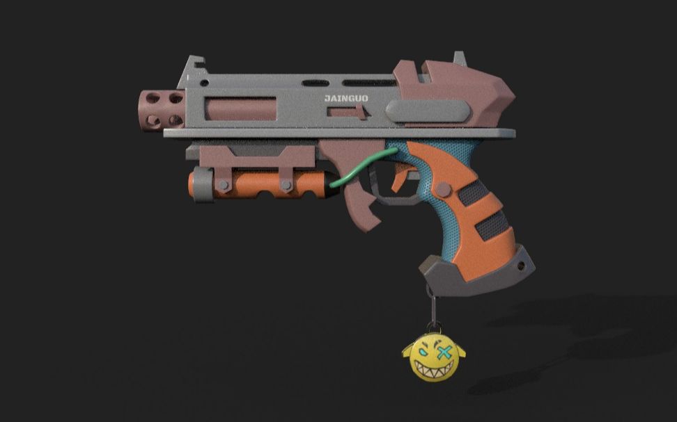 【3dmax建模】从零开始教你制作一把完整的手枪模型,次世代枪械建模