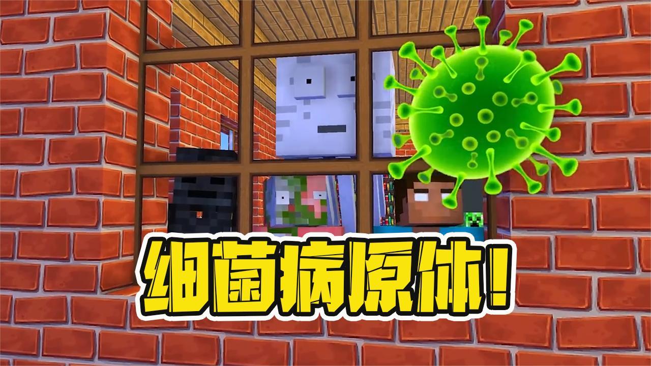 我的世界:神秘细菌病原体来袭,校园被封?太可怕了!