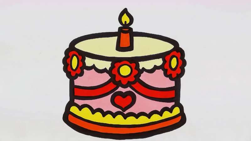 简易画教你画蛋糕