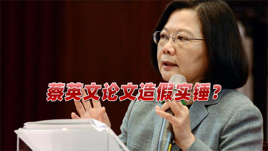 蔡英文"论文造假"轰动国际!美国教授公开铁证,岛内高呼滚下台