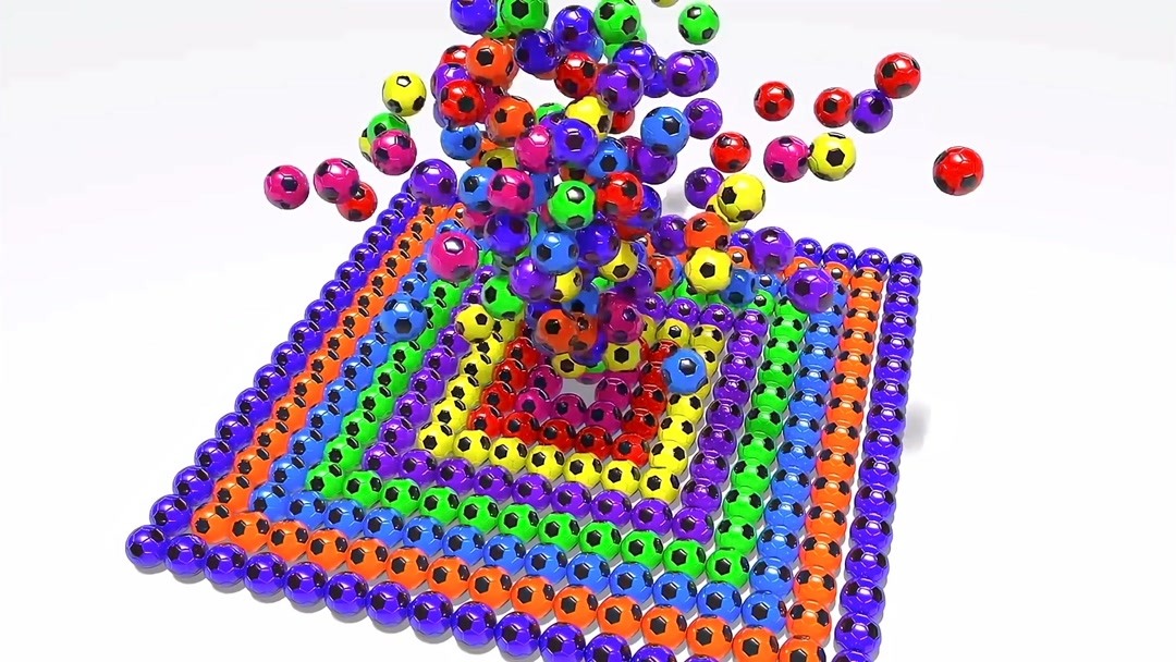 乐享知识乐园 第4季 第32集 各种颜色世界杯足球摆成正方形