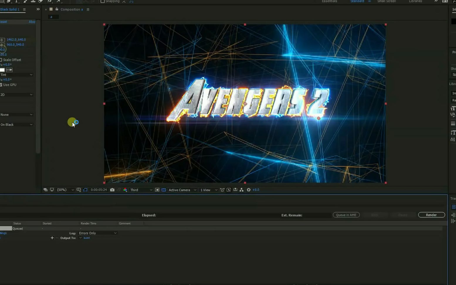 ...ae教程】After Effect 和Cinema 4D 结合制作一个大气火焰燃烧字幕...