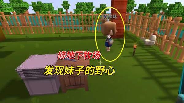 迷你世界荒岛求生235:小宇发展地下牧场,发现萌妹子野心有点大