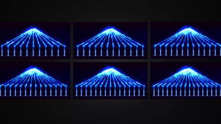 蓝色10s 全息科技数字倒计时启动仪式 文字版 ae模版总