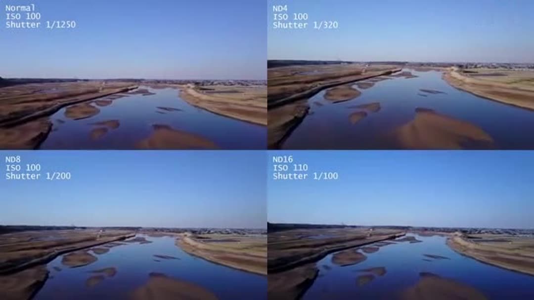 大疆Mavic Pro PGY-TECH ND4 ND8 ND16滤镜效果对比实测
