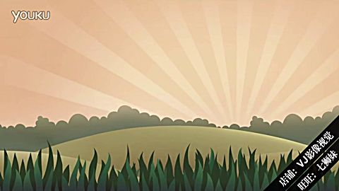 L00917精品冲冠LED视频设计大屏幕素材 卡通风景草地森林场景背景