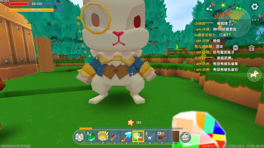 迷你世界:可爱小兔子,不,这是可爱巨型兔子