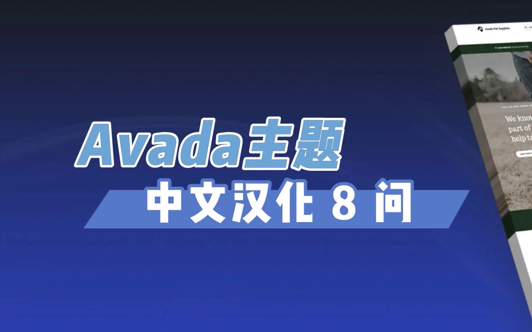 Avada 主题汉化8问 (Avada是什么?汉化适合正版么?等)