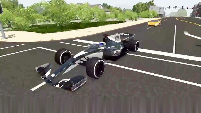 模拟真实事故现场:居然能追尾F1赛车,这车跑得挺快的