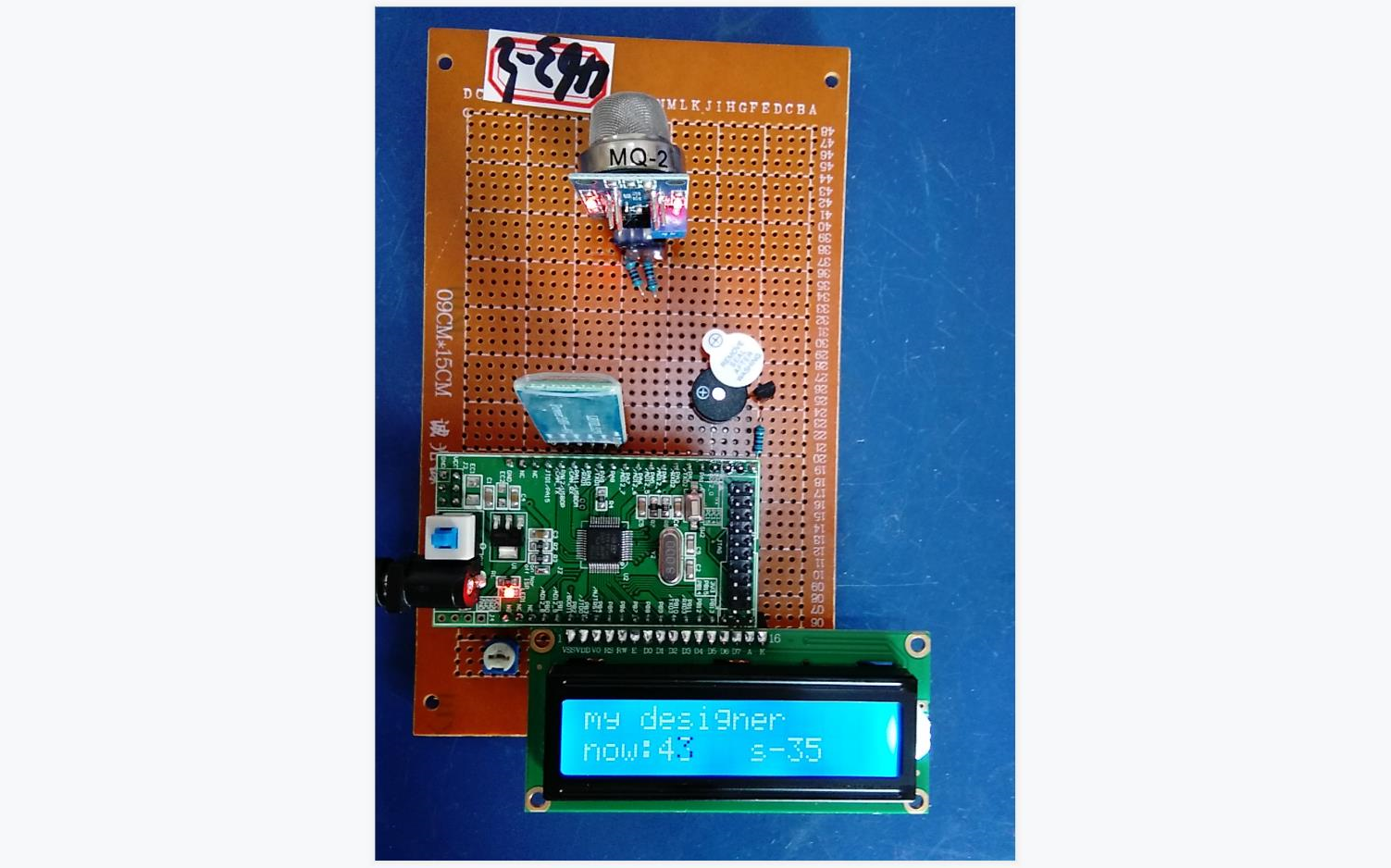 基于STM32单片机的智能家居安防无线瓦斯气体检测节点火灾报警器...