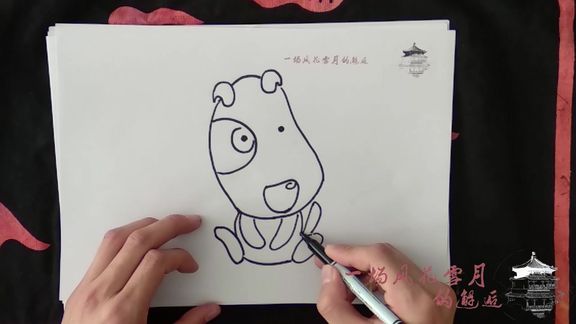 简笔画:超可爱的狗狗简笔画,看过的宝宝一遍就会,快来试试吧