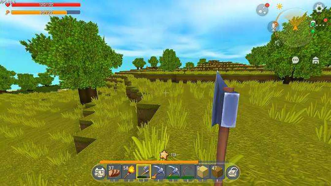 迷你世界:找了这么久终于找到白杨树了 可以叫小伙伴过来帮忙了