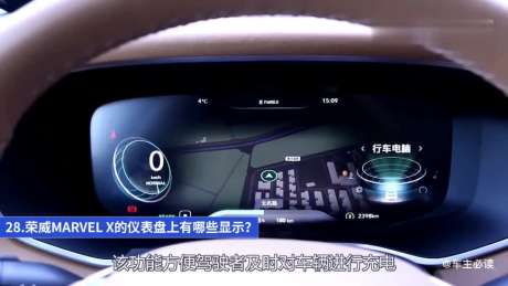 全面介绍了荣威MARVEL X的仪表盘上有哪些显示