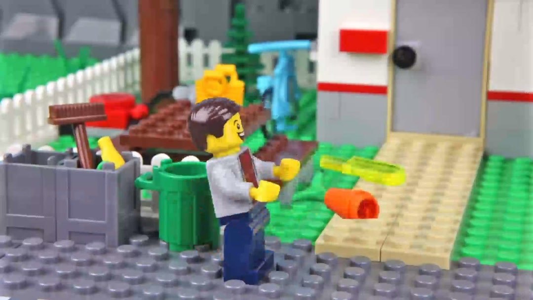 乐高积木动画-恶作剧失败