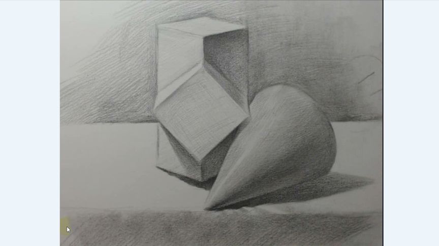 新手入门必备的基础教程!素描石膏几何体详解!值得一看