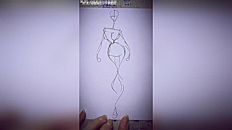 【手绘】简笔画模特