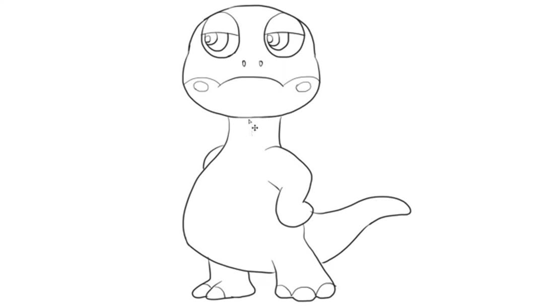 恐龙世界之可爱的小恐龙儿童卡通简笔画