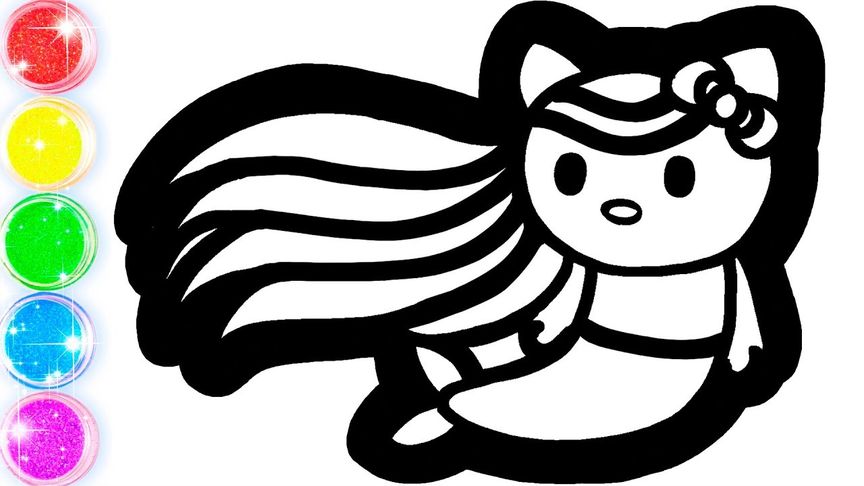 宝宝学画画:今天我们绘画彩色的小猫咪,真是可爱的小动物