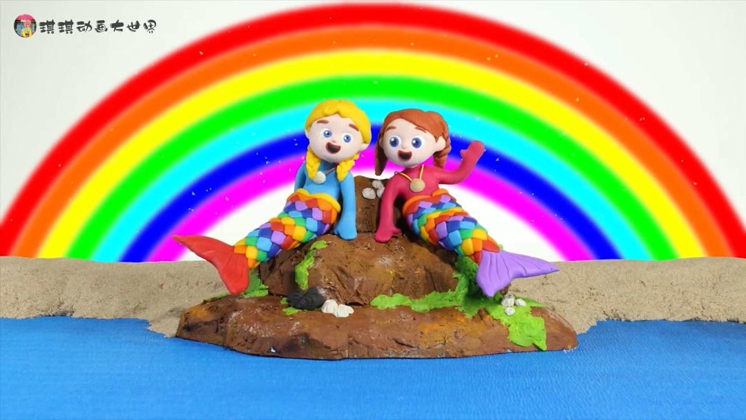 琪琪动画!艾莎小公主变成了美人鱼~