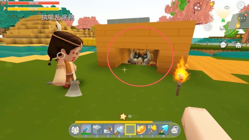 迷你世界:我在高空建刷怪塔,兄弟在下面抓怪物