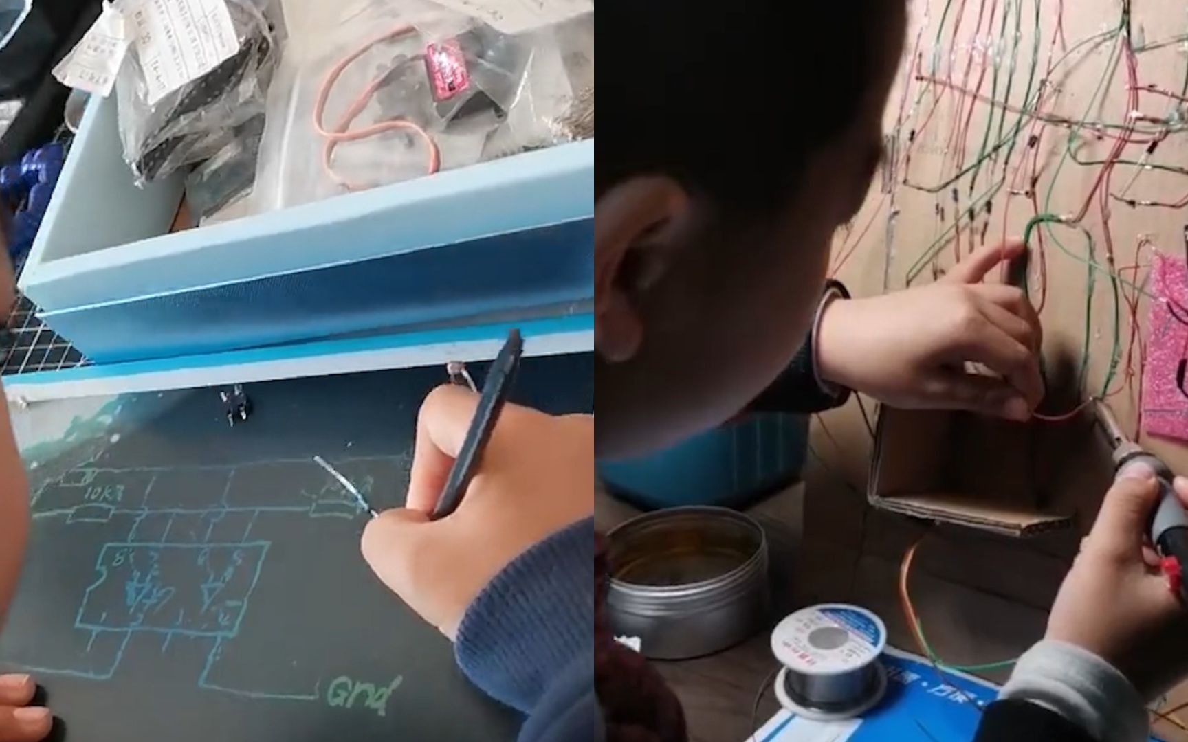 6岁神童画图自制机器人,样样精通热爱研发,网友:未来的栋梁