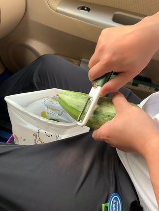 ...带上这个小刀,随时随地削个皮切个菜都很方便水果刀