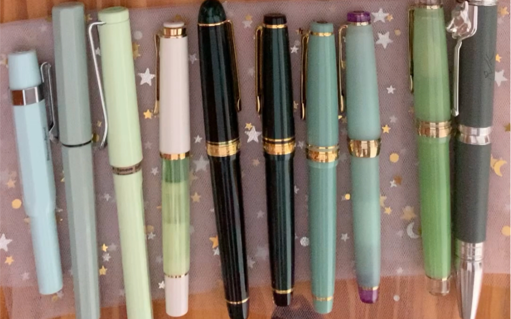 我的绿色系钢笔&墨水分享～