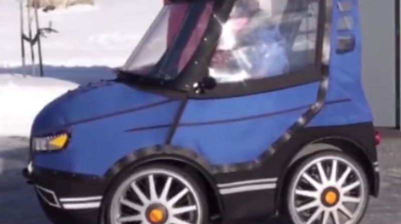牛人设计的自行车,外表似汽车,变速器空气悬挂一应俱全