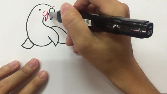 两个阿拉伯数字9画一只海象,激发孩子创意!快来学学吧