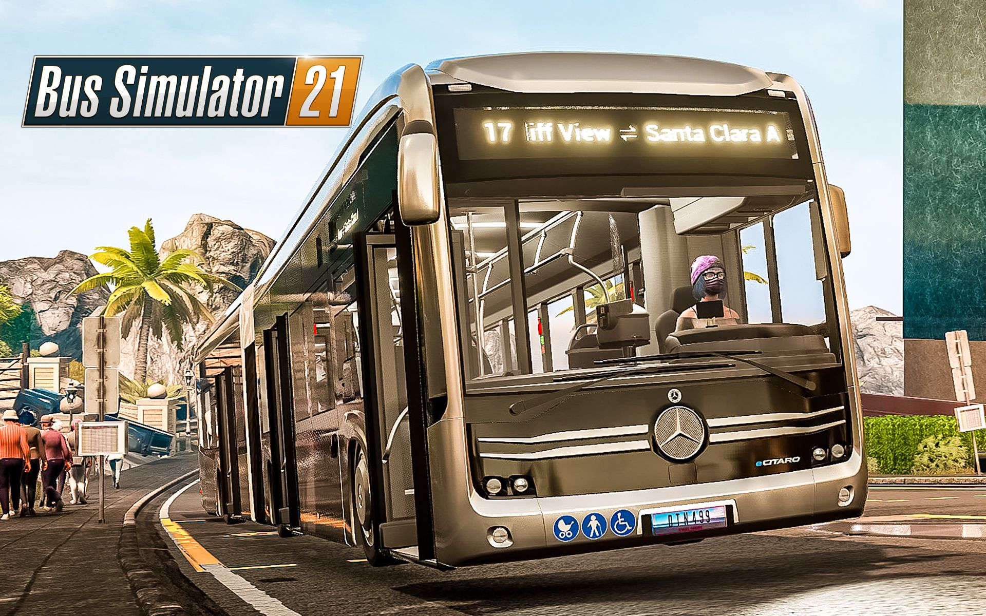 巴士模拟21 天使海岸 #25:驾驶两截大面包于新开通的长线17路 | Bus ...