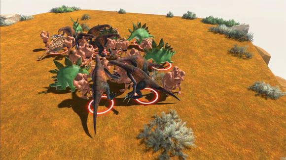 动物起义战斗模拟器08:一帮肌肉大汉挥舞着小拳拳暴捶大恐龙