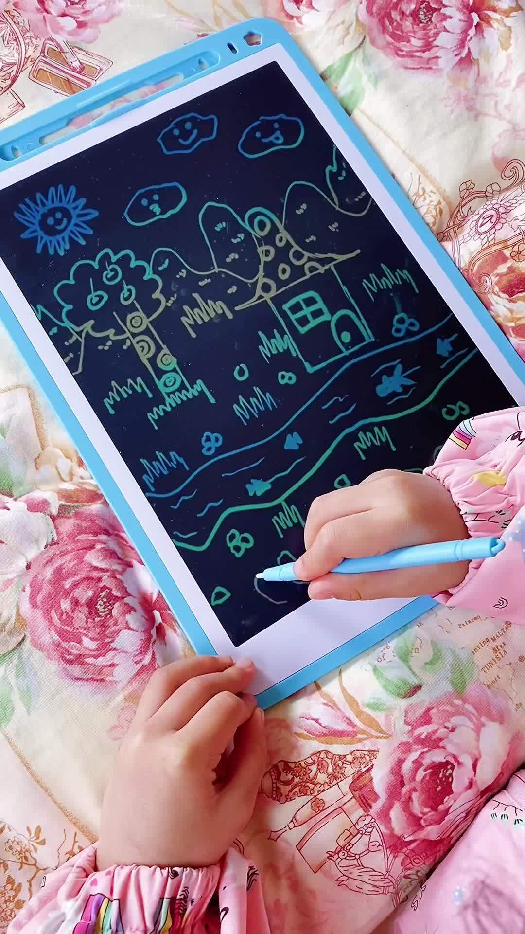 不要孩子一哭闹就给他玩手机,试试这个液晶绘画板,孩子能玩半天 一键...