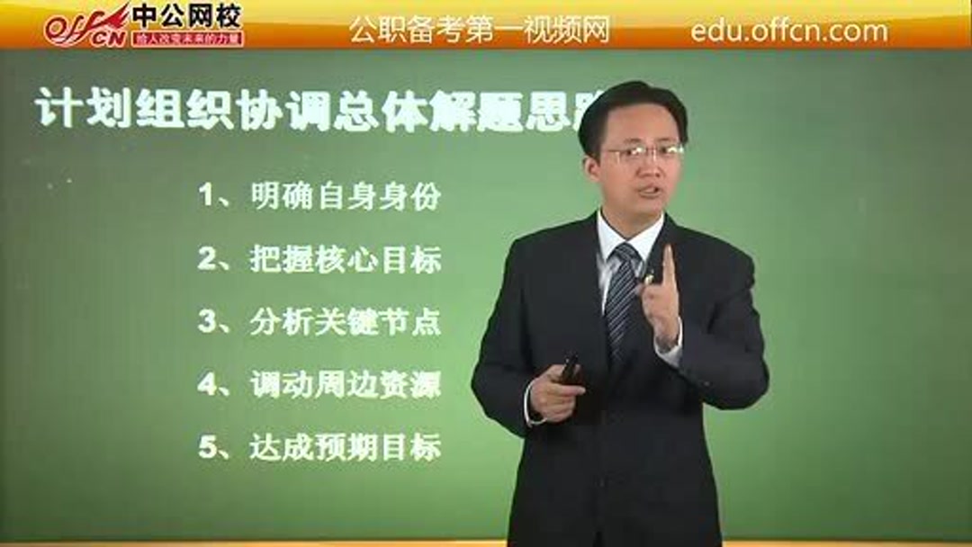 2016公务员面试-计划组织协调能力应答技考试视频教程