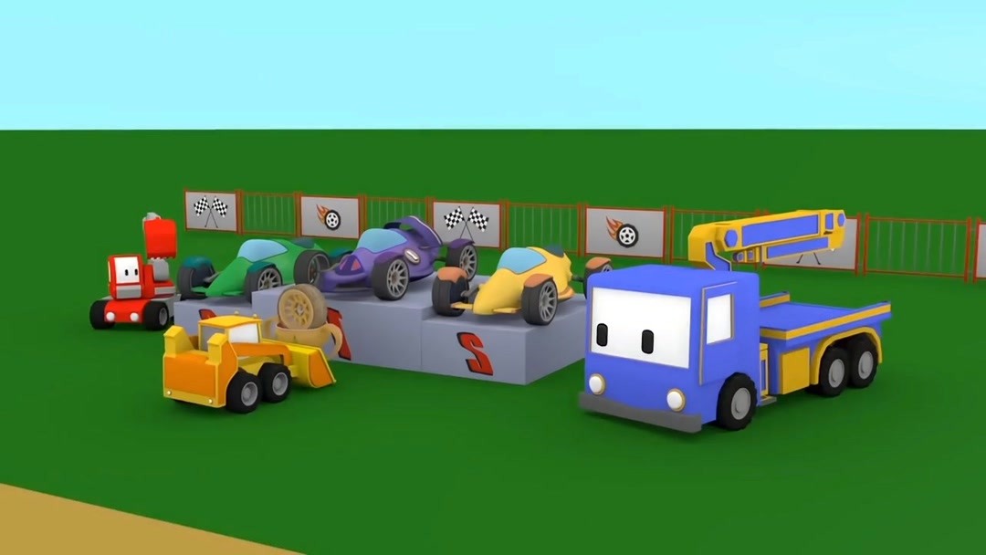新汽车玩具动画总动员 推土机组装的跑车得了第一名